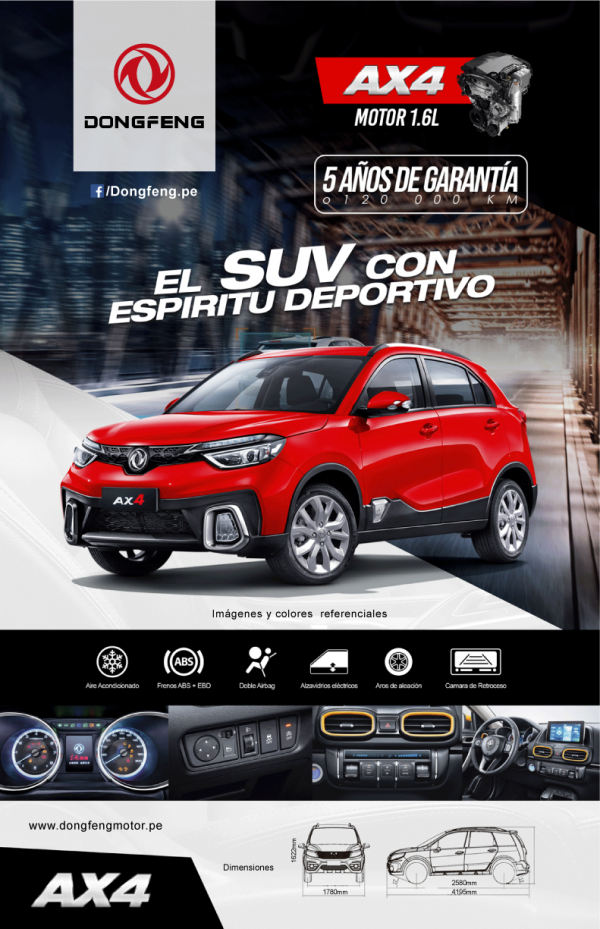 Ficha Técnica AX4 – Dongfeng Motor Perú